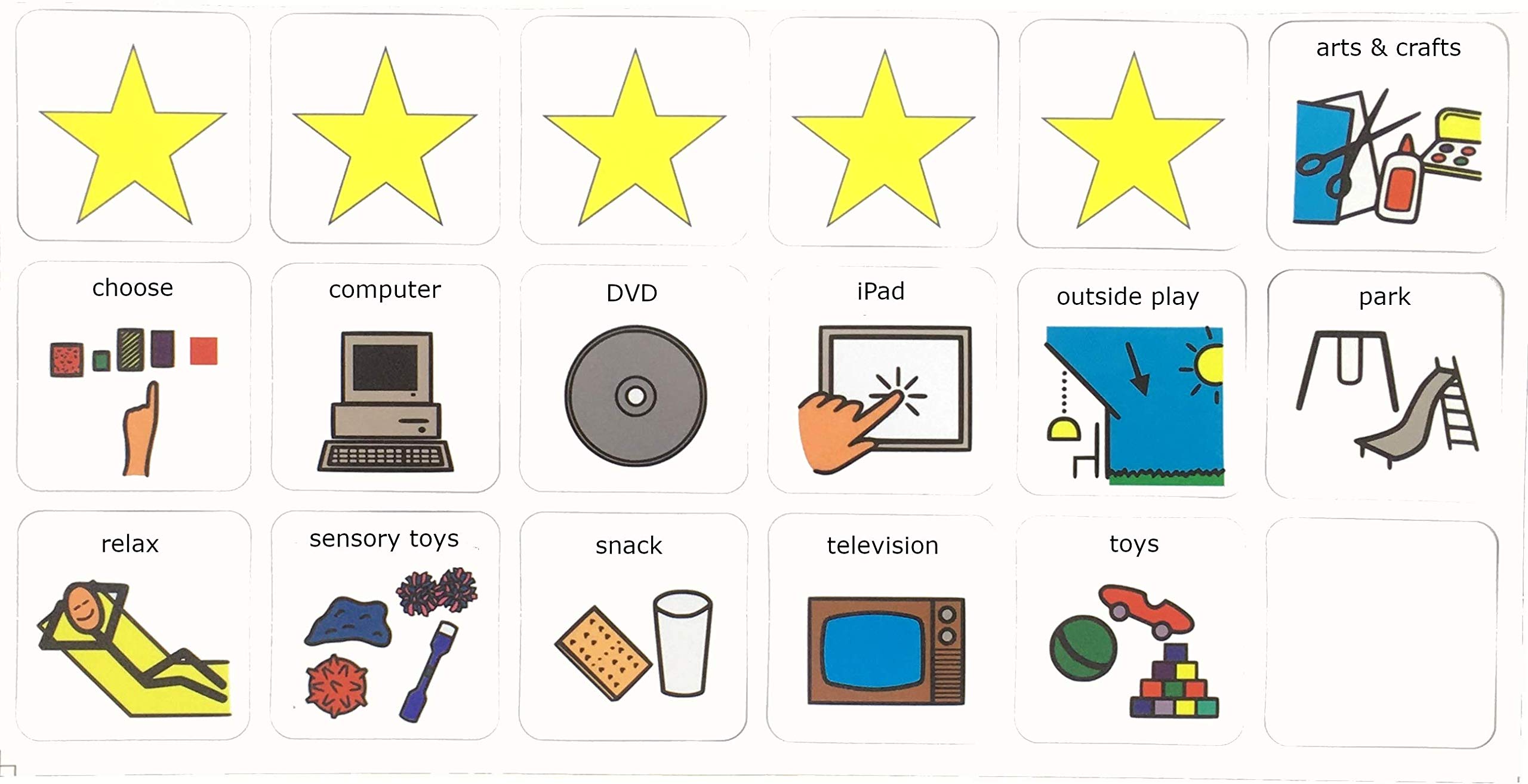 Plastic Visual ASD Reward Chart (Picture Communication Symbols)- Buy ...