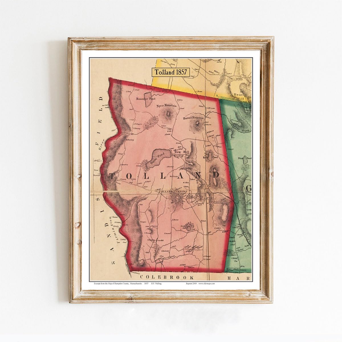 Tolland Massachusetts Map