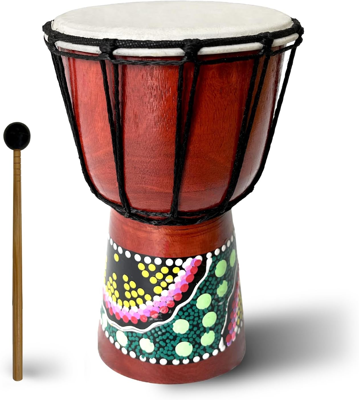 Carved Djembe Drum - Fair Trade West African Drum (Height: 20cm ...