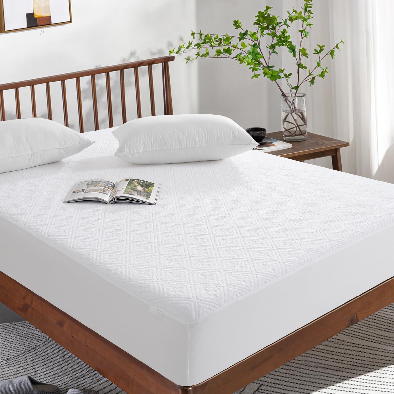Premium 100% Waterproof Queen Mattress Protector NH Cooling Bed ...