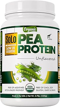 Amazon.com: SOLO Organic Pea Protein Isolate, Low in Sodium, Canada ...