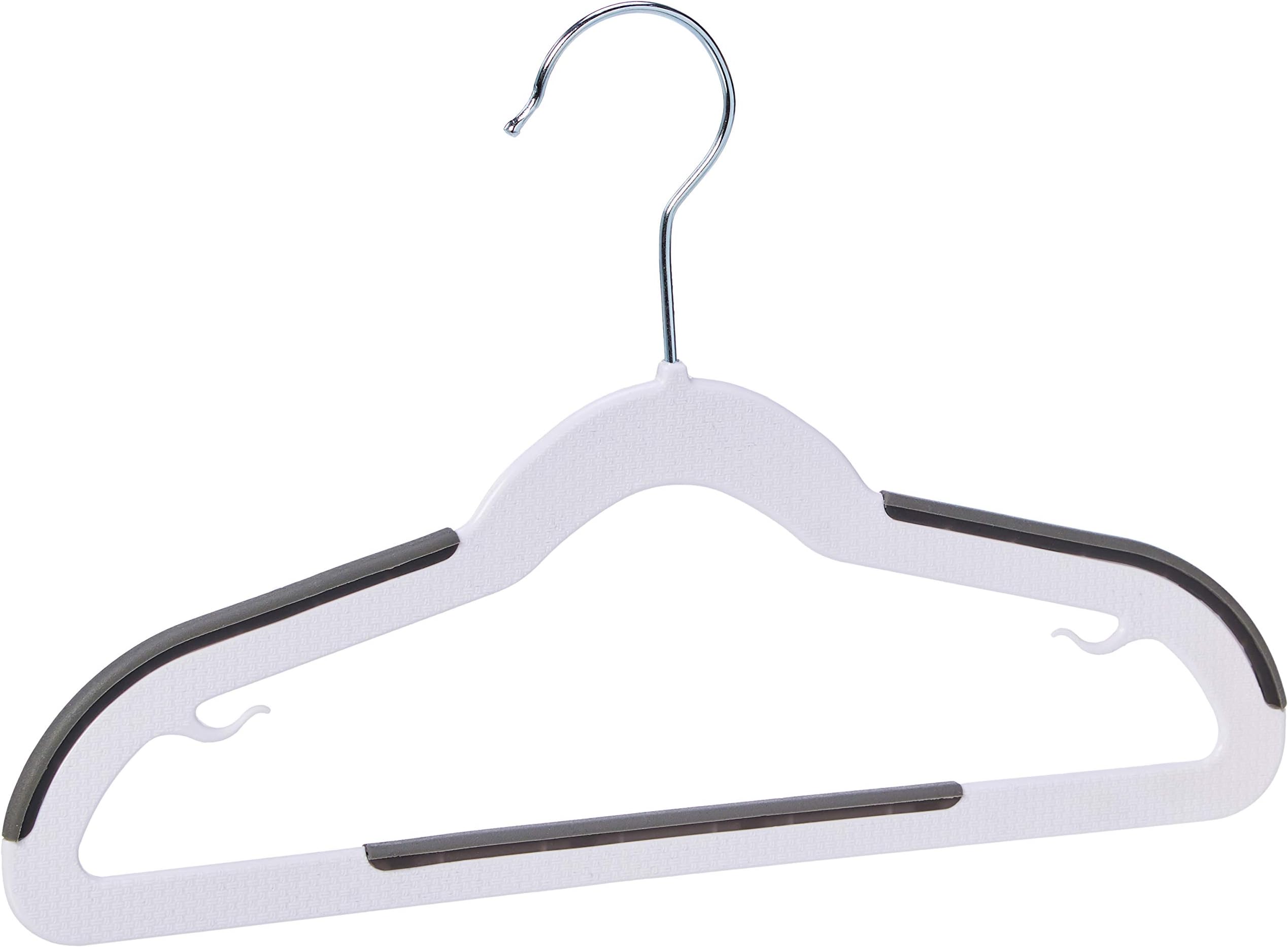 Amazon.com: Amazon Basics Plastic Kids Clothes Hangers With Non-Slip ...