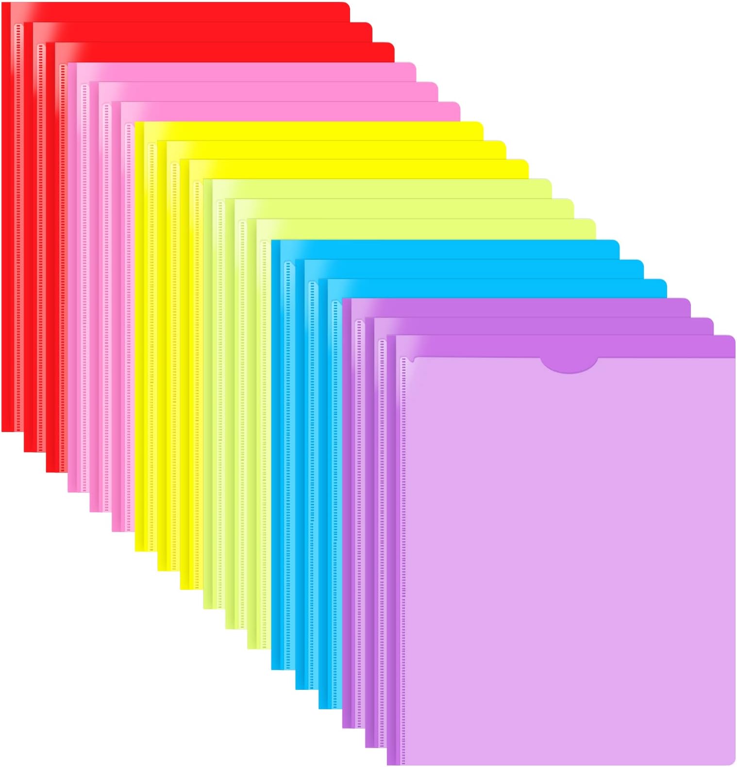 Amazon.com : Eersida 60 Pack Plastic 4 Pocket Folders with Clear Front ...