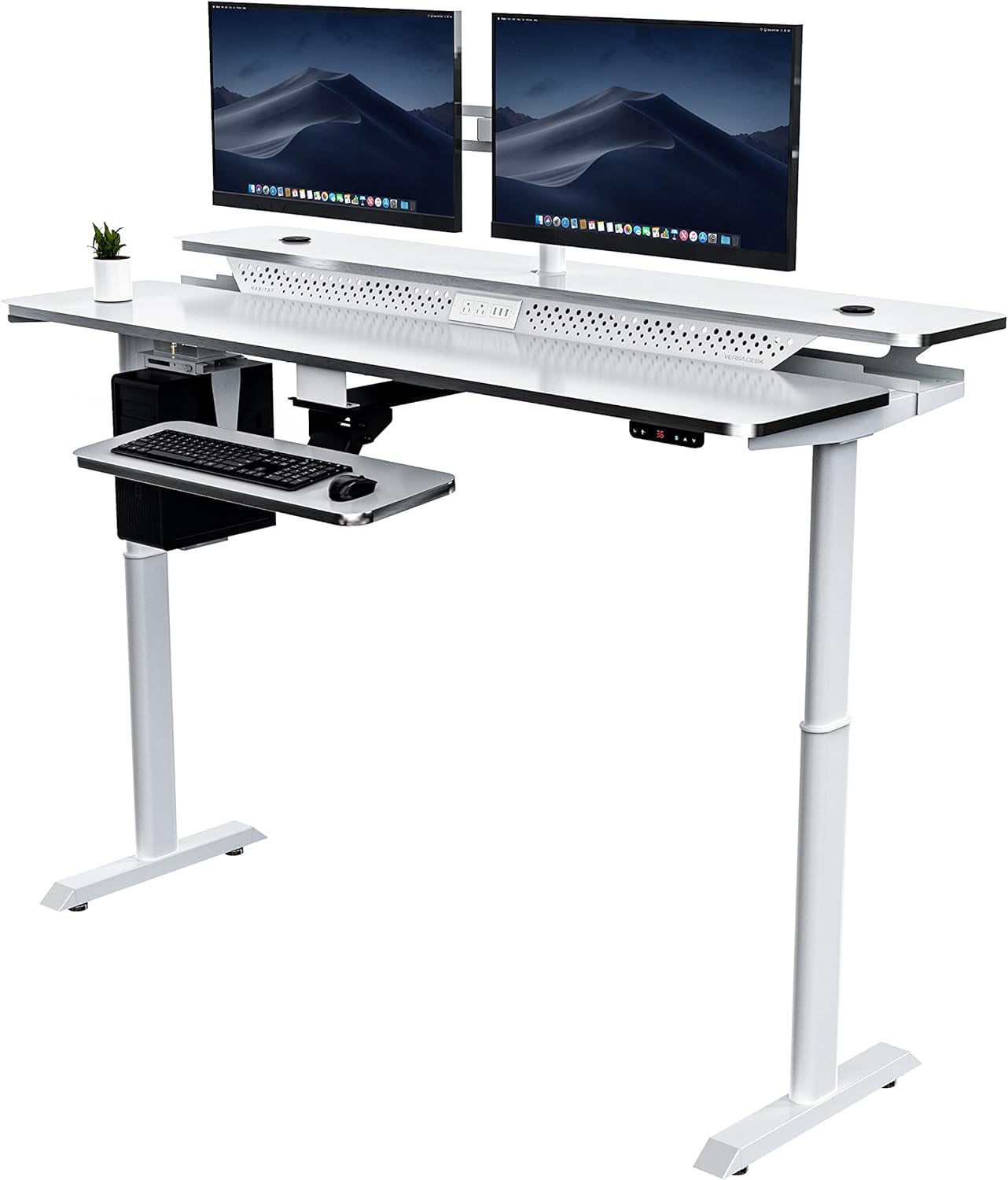 Amazon.com: VERSADESK 72" Wide Powerlift Split-Level Electric Standing ...