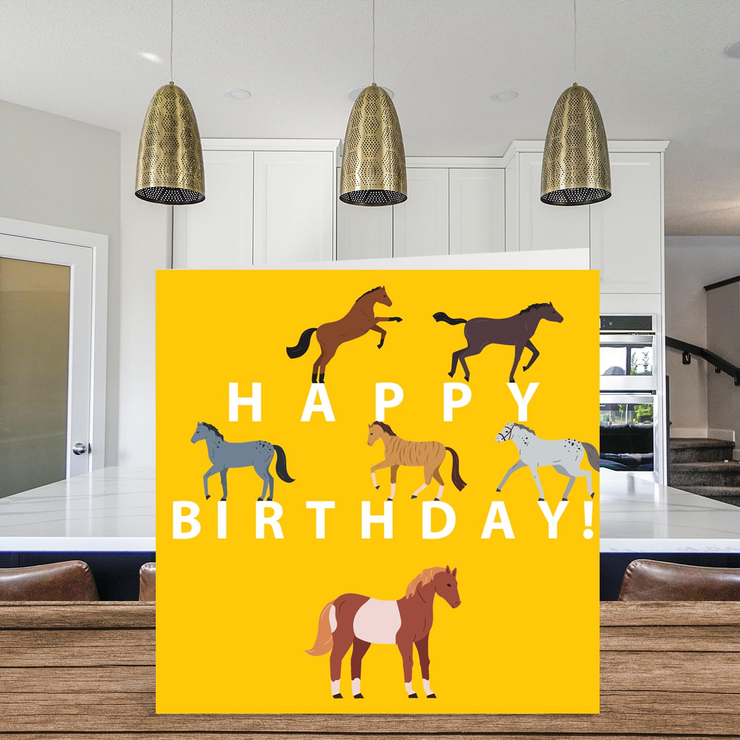Printable Horse Birthday Cards PERSONALISED Joke Funny Horse Riding