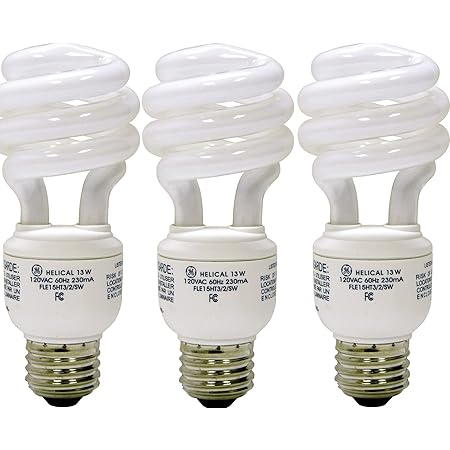 GE 13-Watt Energy Smart Fluorescent Light Bulbs, 8 Pack, 60 Watt ...