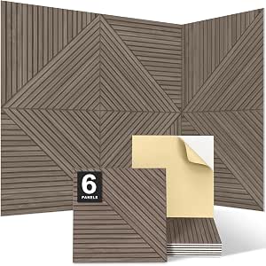 Amazon.com: JBER Acoustical Wall Panels - 6 PCS 23.6 X 23.6 Inches Wood ...