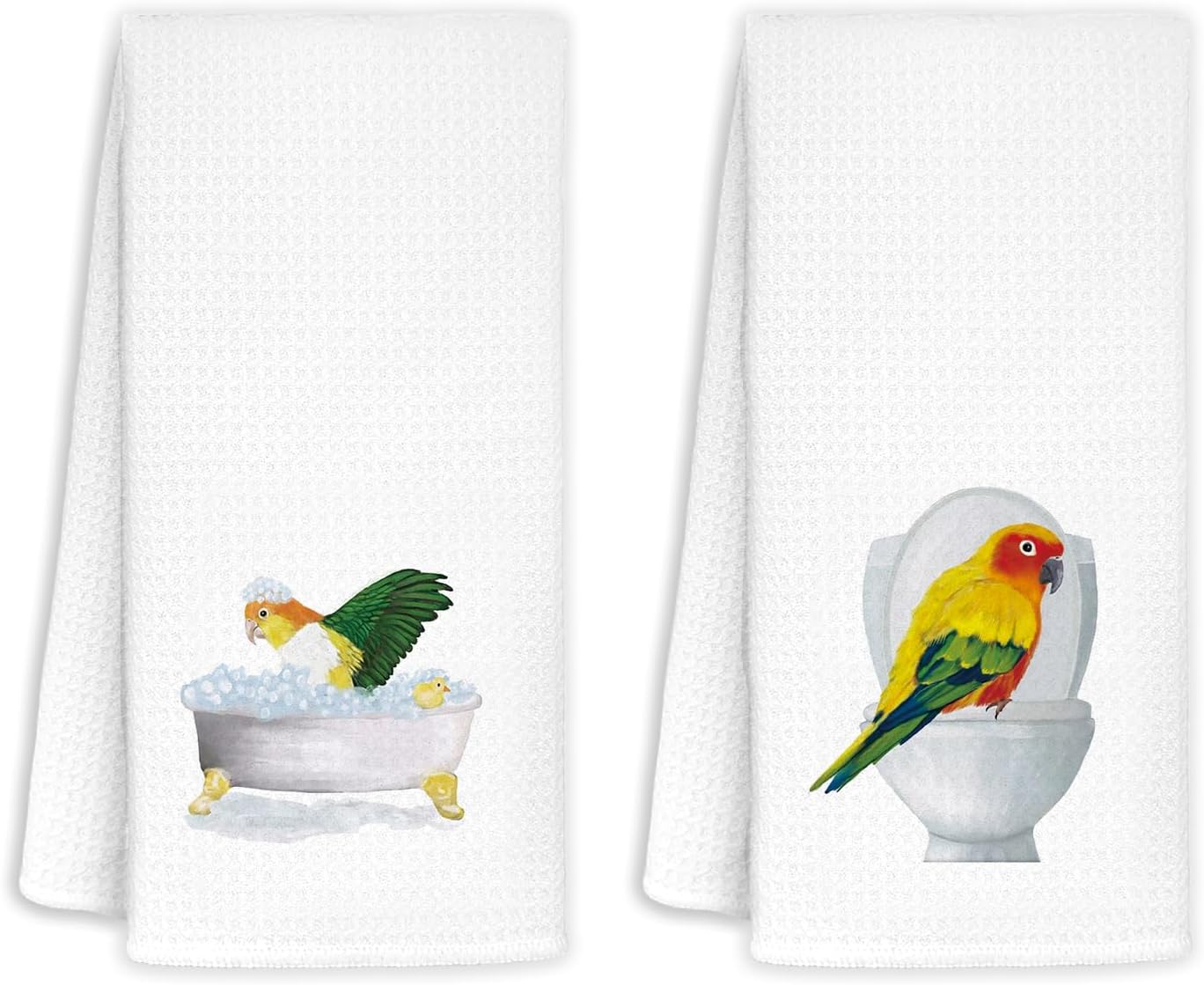 Amazon.com: Jvpke Funny Parrot Bath Hand Towel for Bathroom Set of 2 ...