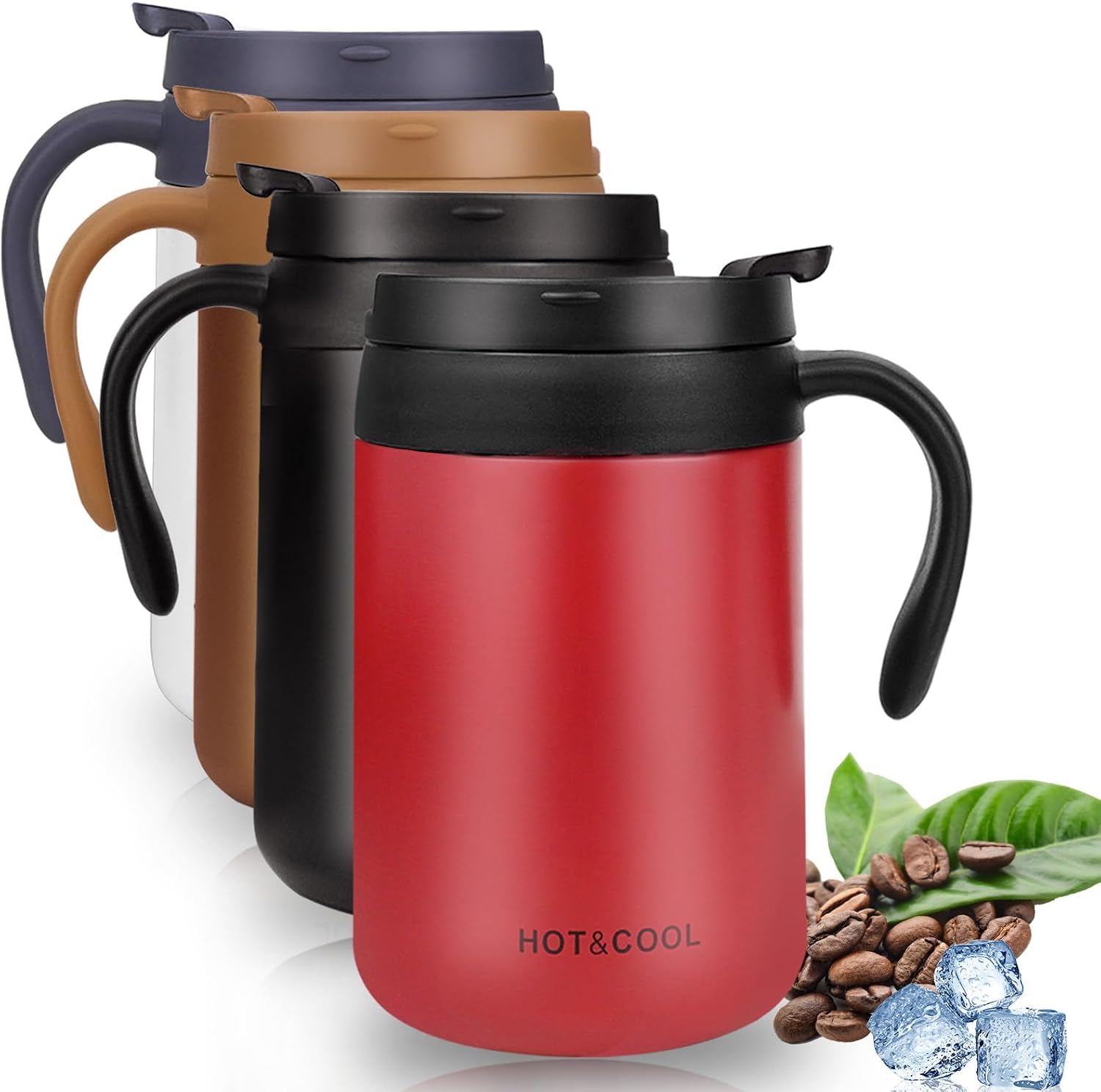 Coffee Cup, Insulated Coffee Mug, Double Wall Vacuum Stainless Steel ...