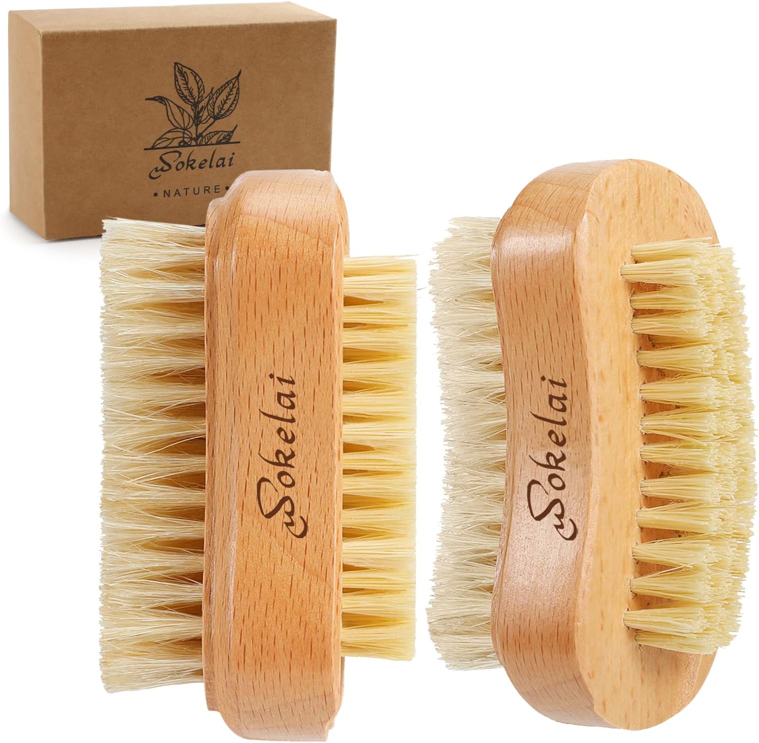 Elliott Wooden Nail Brush, Double Sided Hand and Nail Cleaning Brush ...
