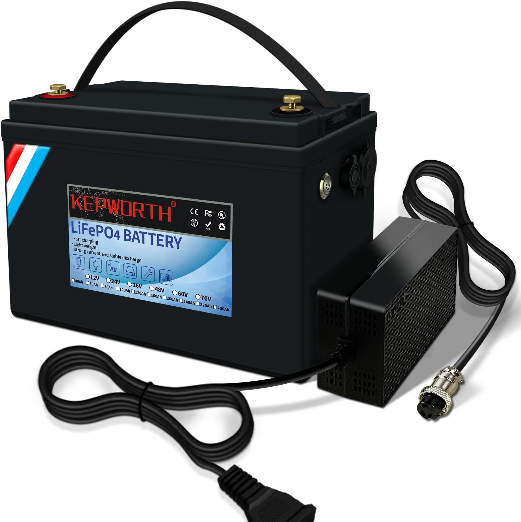 Amazon.com: Duracell 12V Lithium LiFePO4 Battery 100Ah, Rechargeable ...