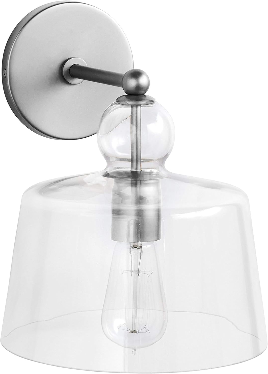 Amazon Basics Modern Wall Mount Sconce Fixture With Light Bulb And ...