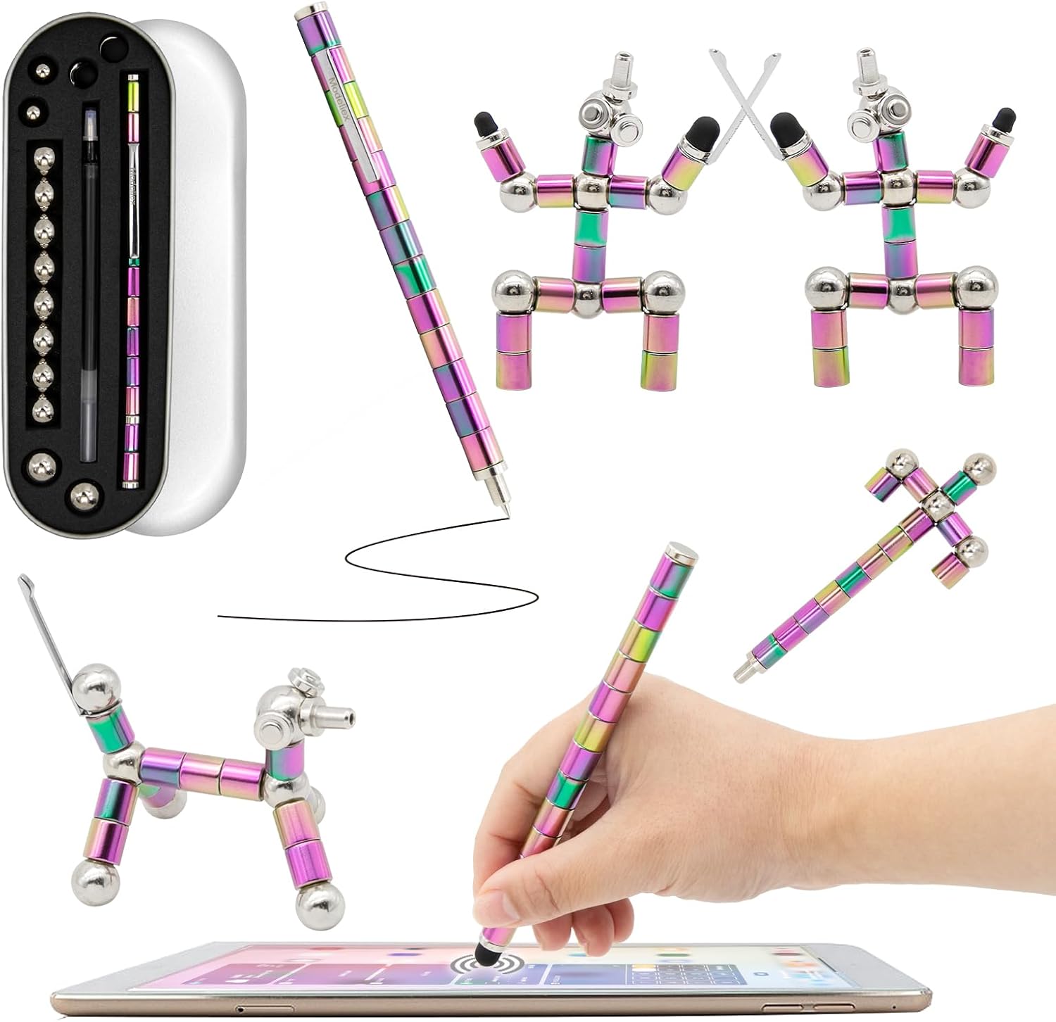Amazon.com: Magnetic Fidget Pen, Decompression Magnet Metal Writing Toy ...