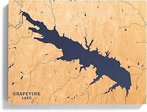 Amazon.com: Grapevine Lake Texas Custom Lake Map : Home & Kitchen