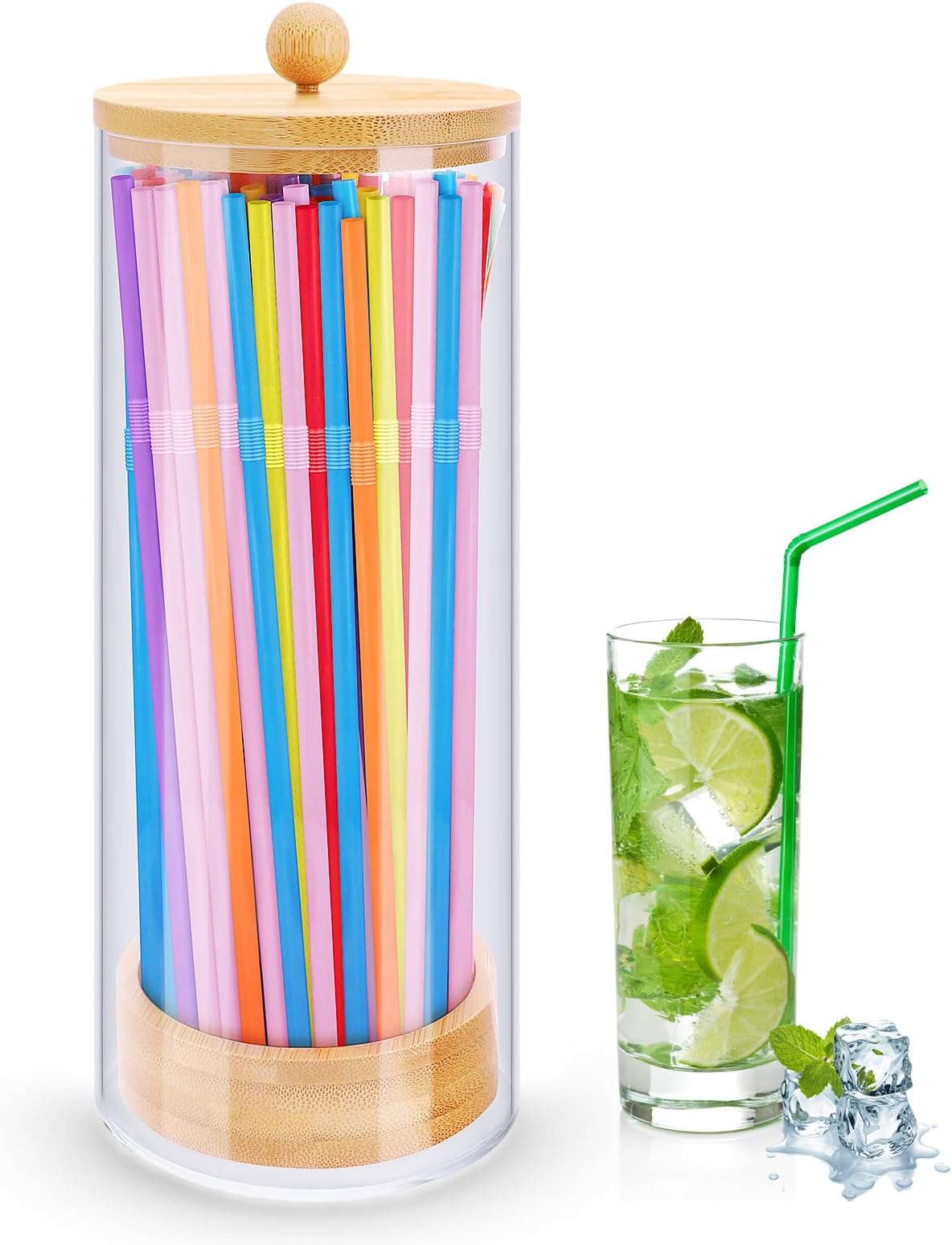 BarBits Plastic Straw Dispenser - Retro Drinking Straws Vintage ...