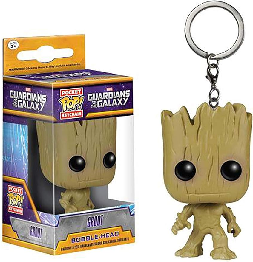 Amazon.com: Funko Pocket POP Keychain: GOTG - Groot Keychain, Tan, 2 ...