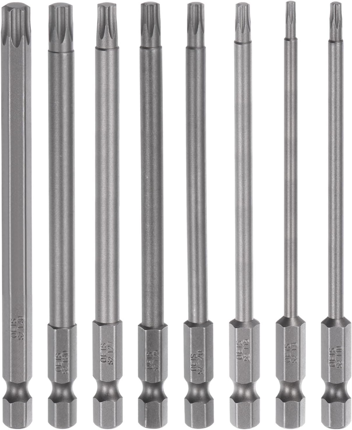 HARFINGTON 8pcs T8-T40 Star 5 Point Screwdriver Bit Set 1/4" Hex Shank 2" Length Magnetic ...