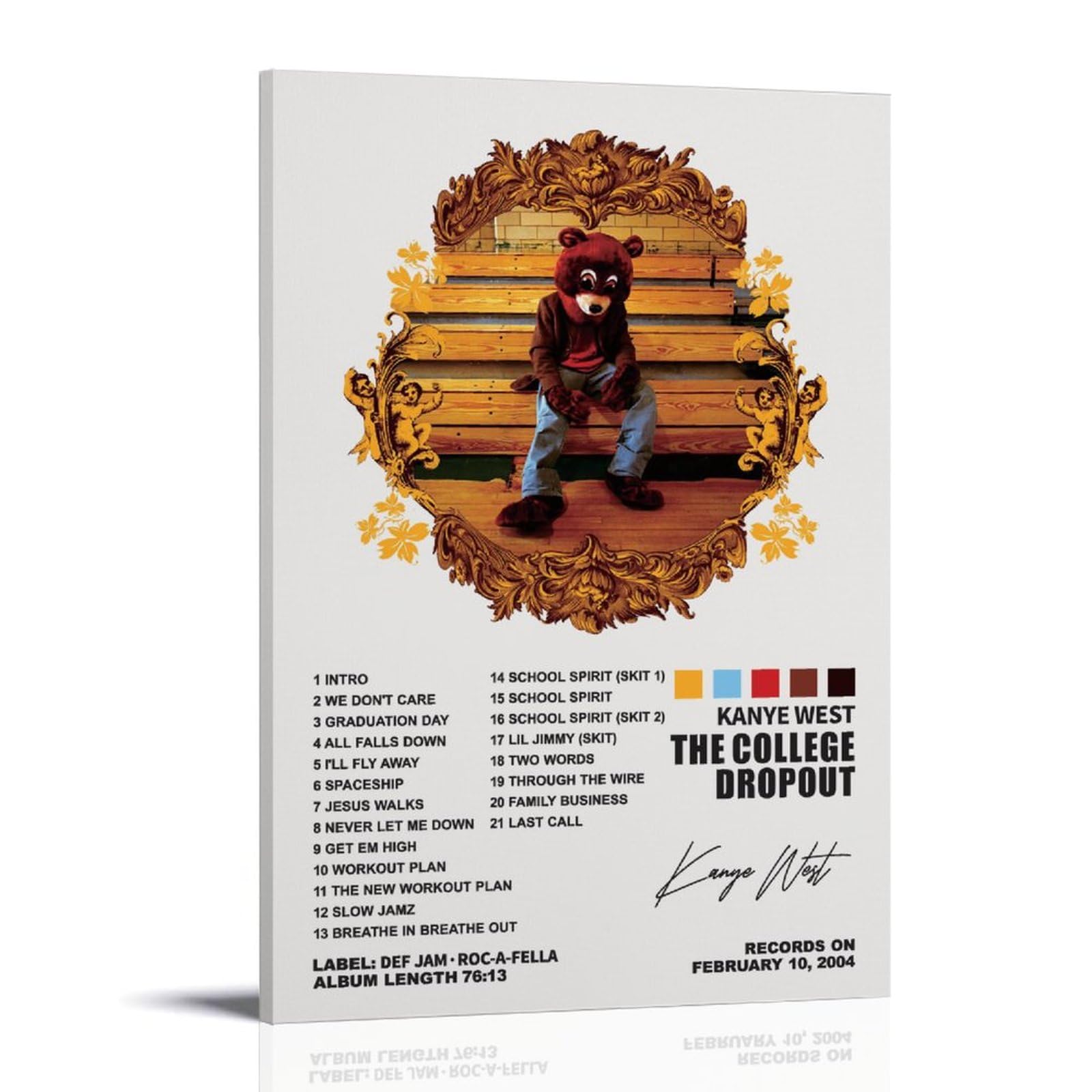 Amazon.com: YELLOWV Kanye Poster West The College Dropout Album Cover ...