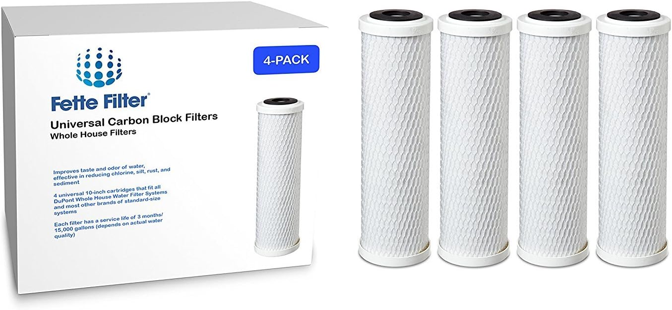 Amazon.com: Fette Filter - Universal 10 Inch Carbon Block Whole House ...