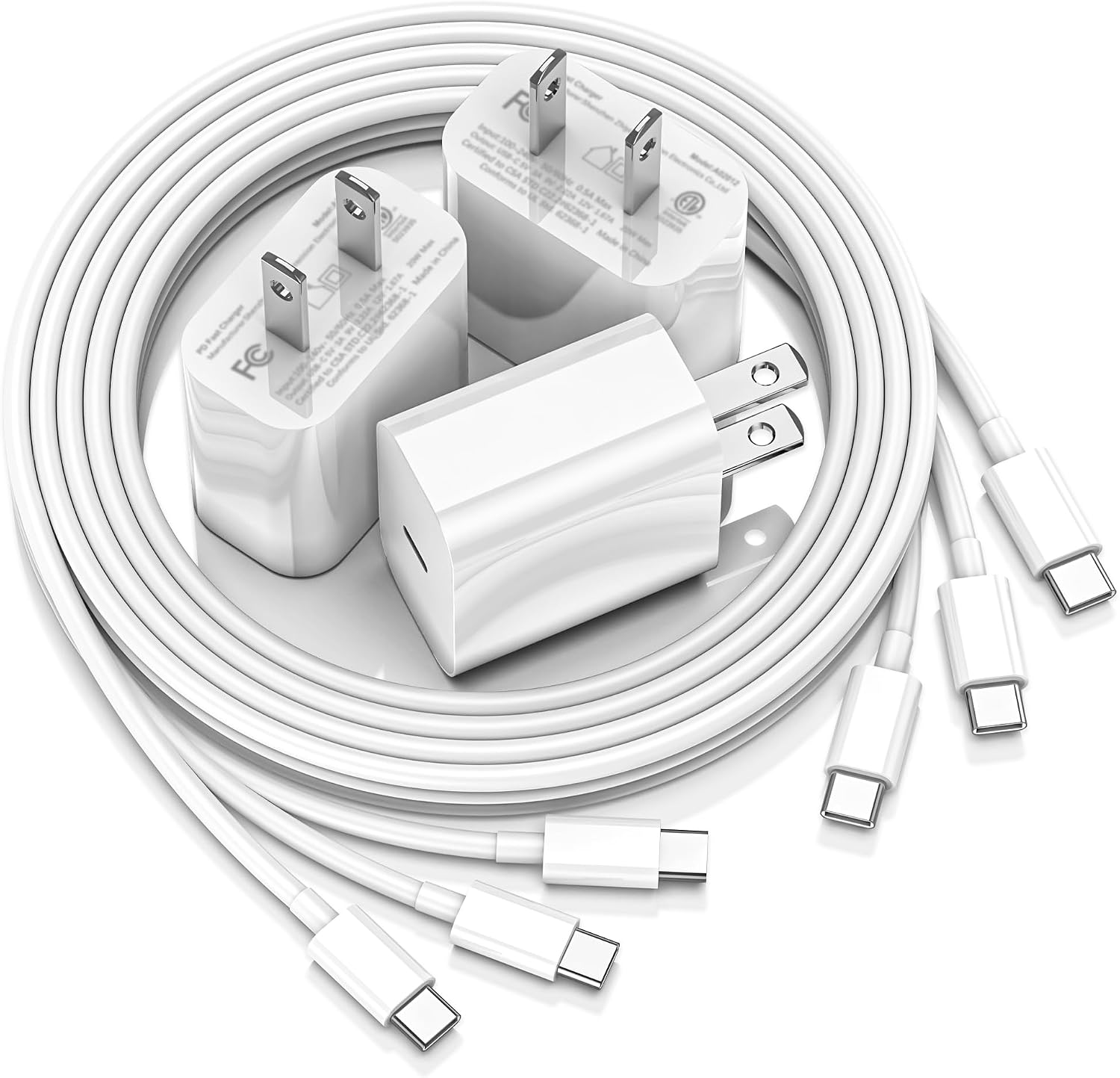 Paquete de 4 cables de cargador Apple [certificados por Apple MFi ...
