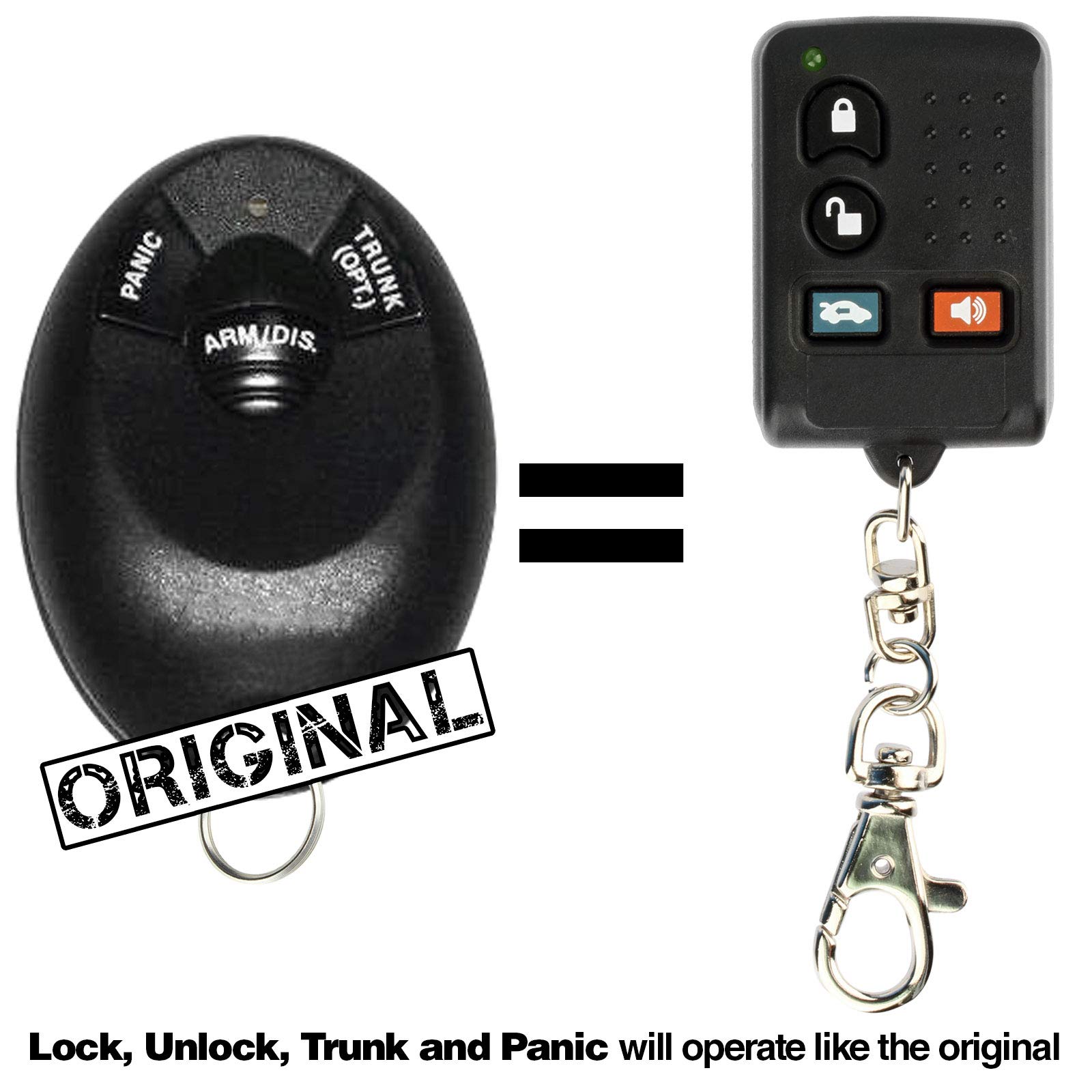 KeylessOption Keyless Entry Remote Start Control Car Key Fob Replacement fo