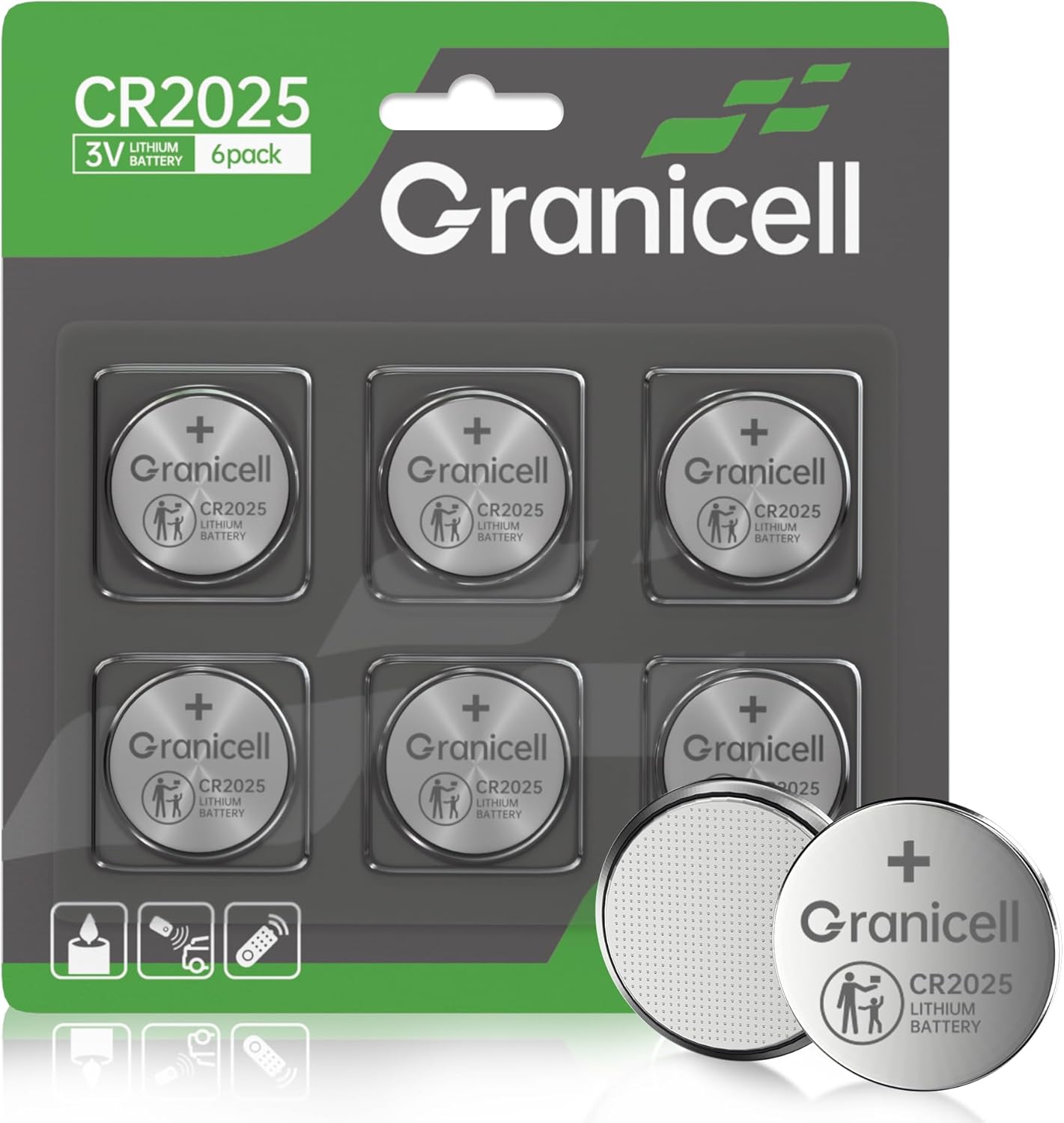 Amazon.com: Granicell 2025 Battery Compatible with Apple AirTag CR2025 Lithium 3V Coin Battery ...