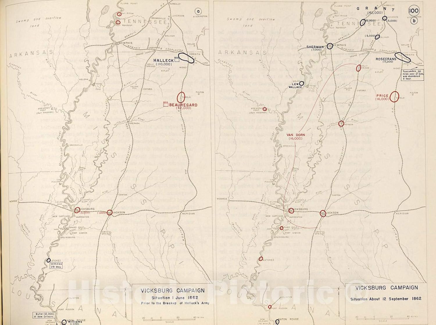 Amazon.com: Historic 1962 Wall Map - The West Point Atlas of The Civil ...
