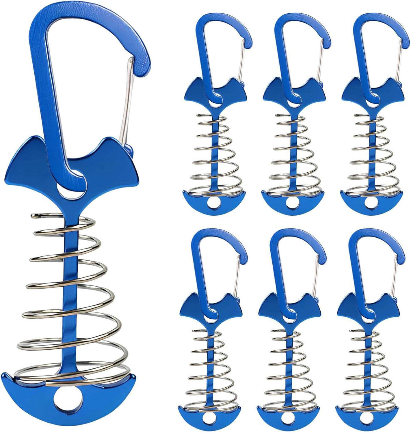 Amazon.co.jp: fogman ウッドデッキ ペグ デッキペグ アンカーペグ テント アンカー カラビナ付き 6個セット (ブルー) : スポーツ＆アウトドア