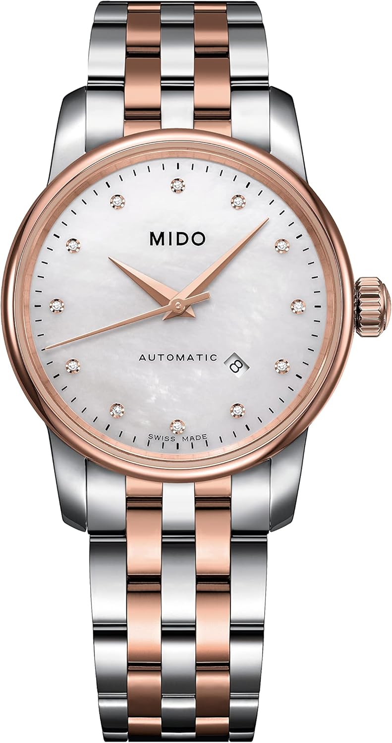 Amazon.com: MIDO Baroncelli - Swiss Automatic Watch for Women - White ...