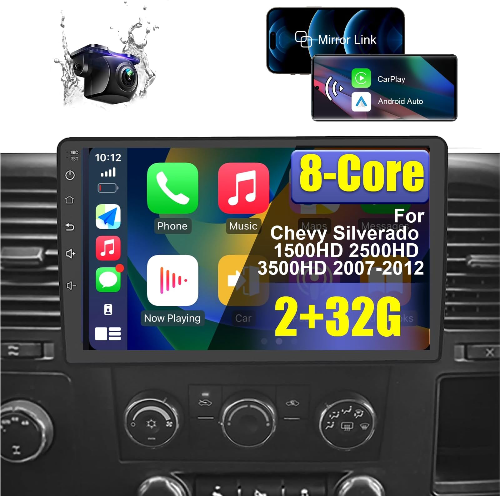 Amazon.com: 8 Core Car Radio Stereo for Chevy Silverado 2007-2013 Tahoe ...