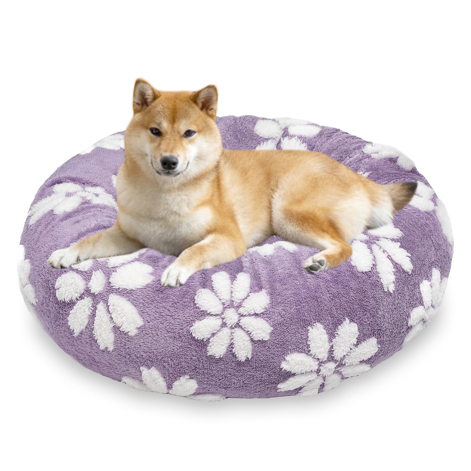 Amazon.com : Yaning Donut Dog Beds for Medium Dogs, Calming Round Cat ...