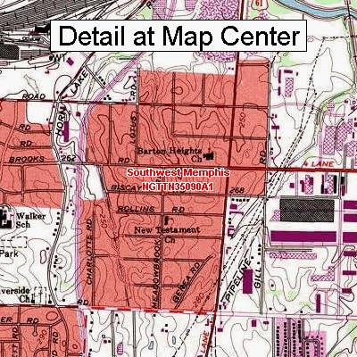 Amazon.com: USGS Topographic Quadrangle Map - Southwest Memphis ...