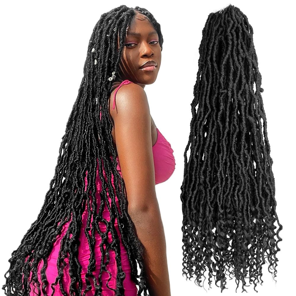 Amazon.com : LOCSBYHAND 30" Soft Faux Locs Crochet Hair 6 Packs Pre ...