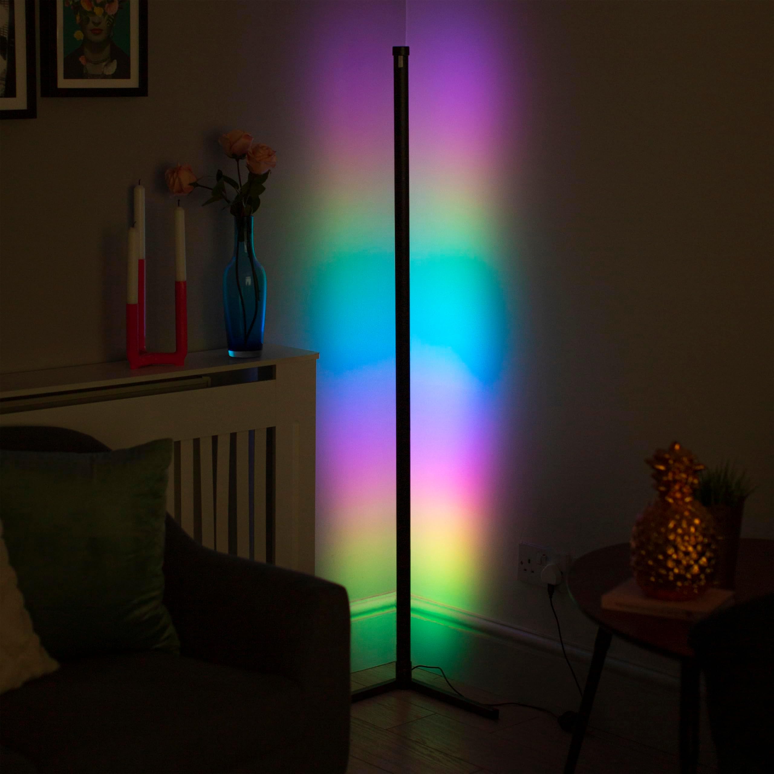 RED5 Corner Floor Lamp Sound Reactive Colour Changing LED with Remote ...