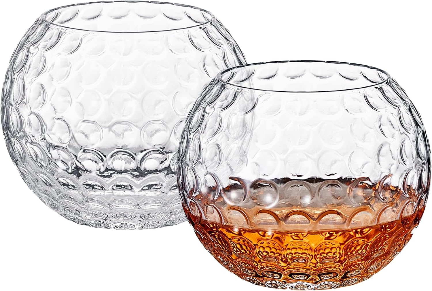 Amazon.com | Golf Whiskey Glasses - Set of 2 - Unique, Handmade ...