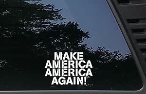 Amazon.com - Make America America Again - 5 1/2" x 3 3/4" die Cut Vinyl ...