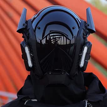 Amazon.com: pafgaf Technology Helmet Mask Cosplay for Men,Futuristic ...