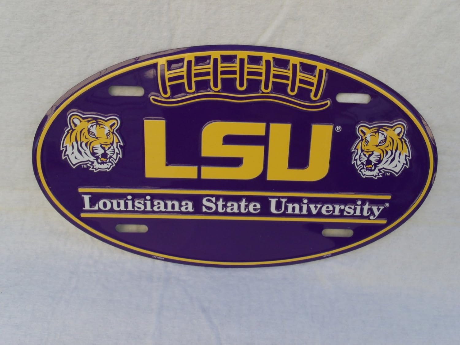 Amazon.com: LSU FOOTBALL,LICENSE PLATE,TIGERS FAN LOGO,CAR,TRUCK,SIGN ...
