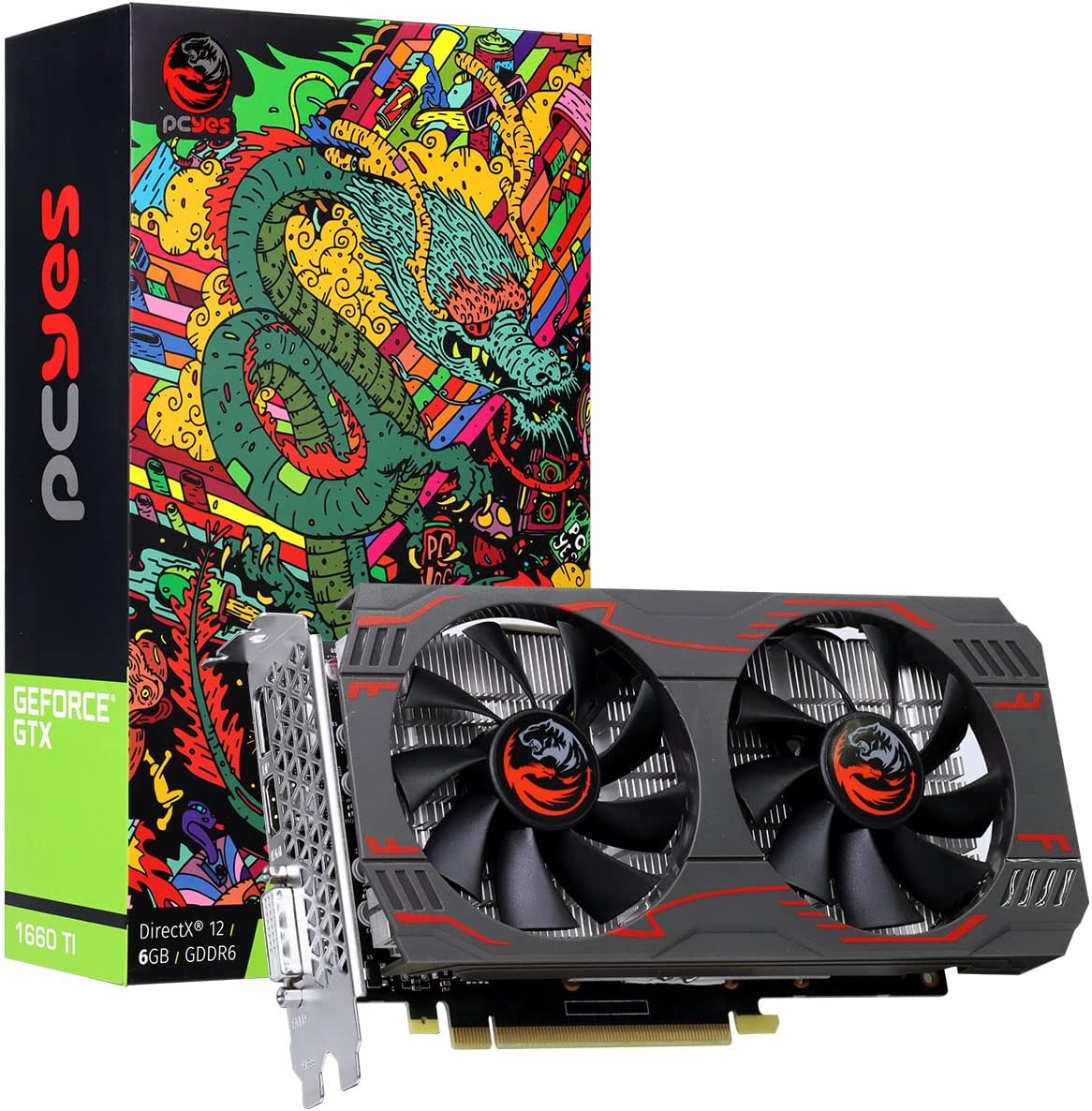 PLACA DE VIDEO NVIDIA GEFORCE GTX 1660 TI GDDR6 6GB 192 BITS DUAL-FAN ...