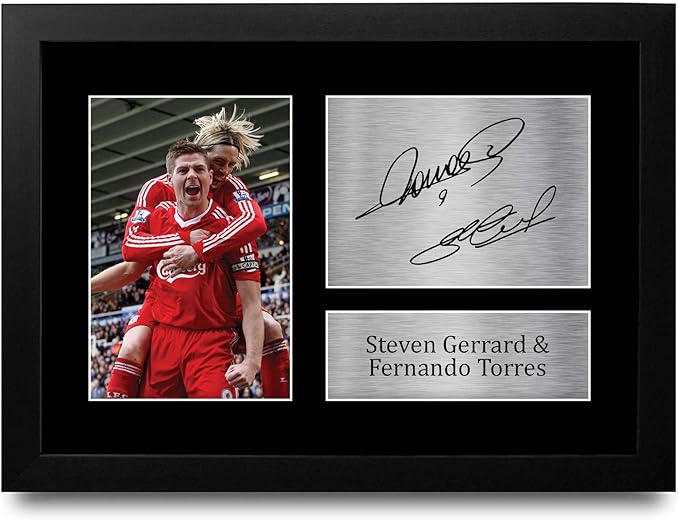 HWC Trading FR A4 Steven Gerrard & Fernando Torres Liverpool Gifts ...