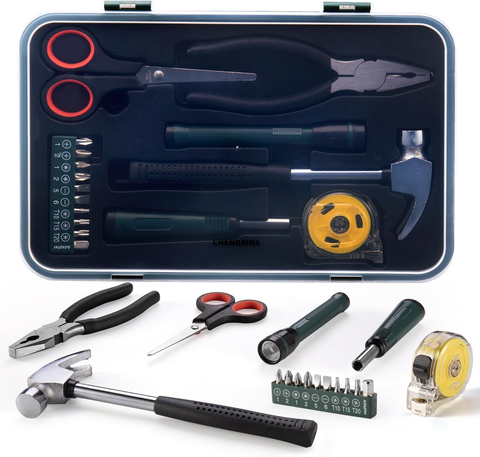 CHENBAINA ToolKit, 16 Piece Small Tool Kit,Mini Portable Tool Kit,Tool ...