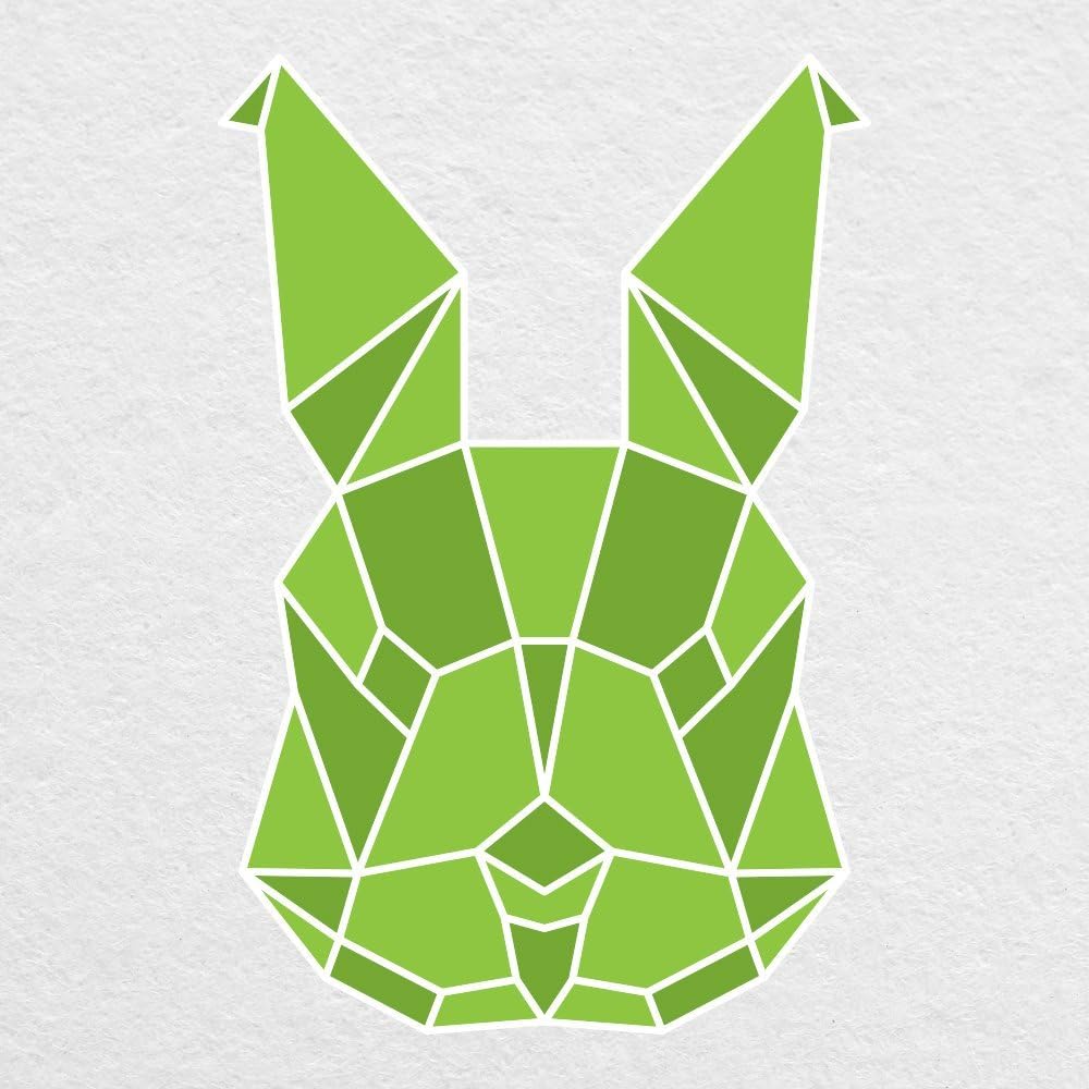 Amazon.com: Low Poly Rabbit Head - 5" Printed Vinyl Decal - for MacBook ...
