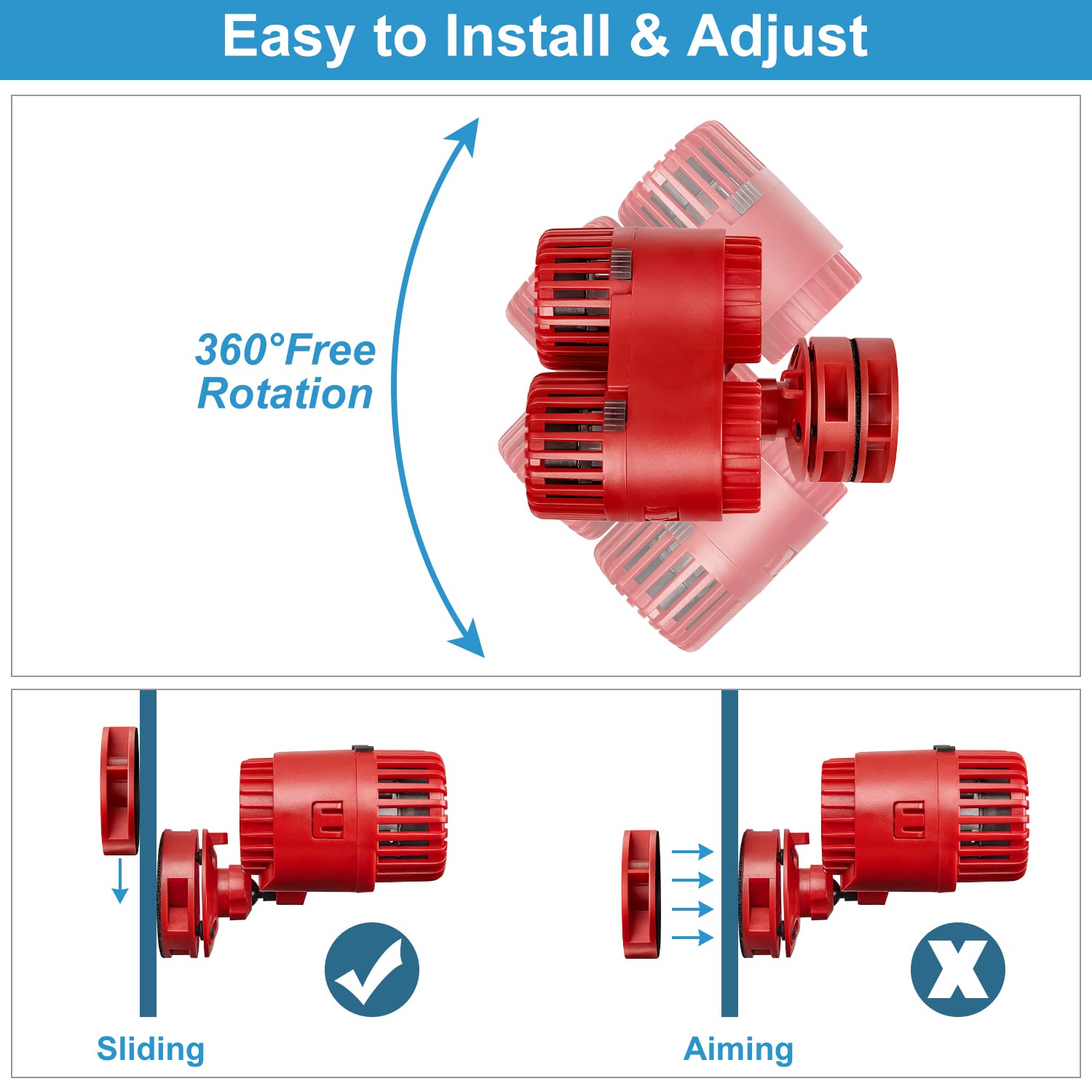 Snapklik.com : KEDSUM Double-head Aquarium Submersible Wavemaker Pump ...