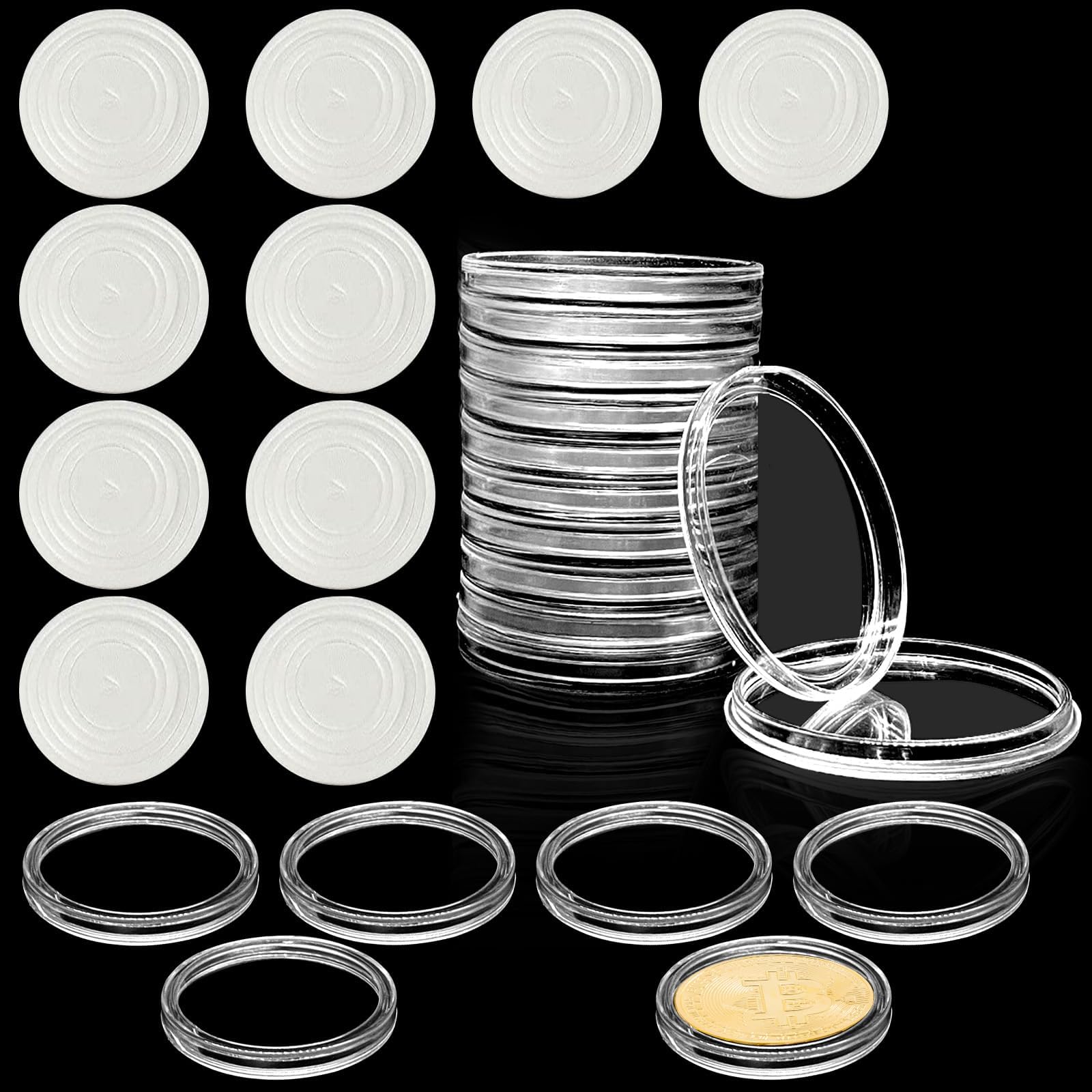 Amazon.com : PATIKIL Coin Snap Holder, 6 Pack Silver Dollar Coin ...