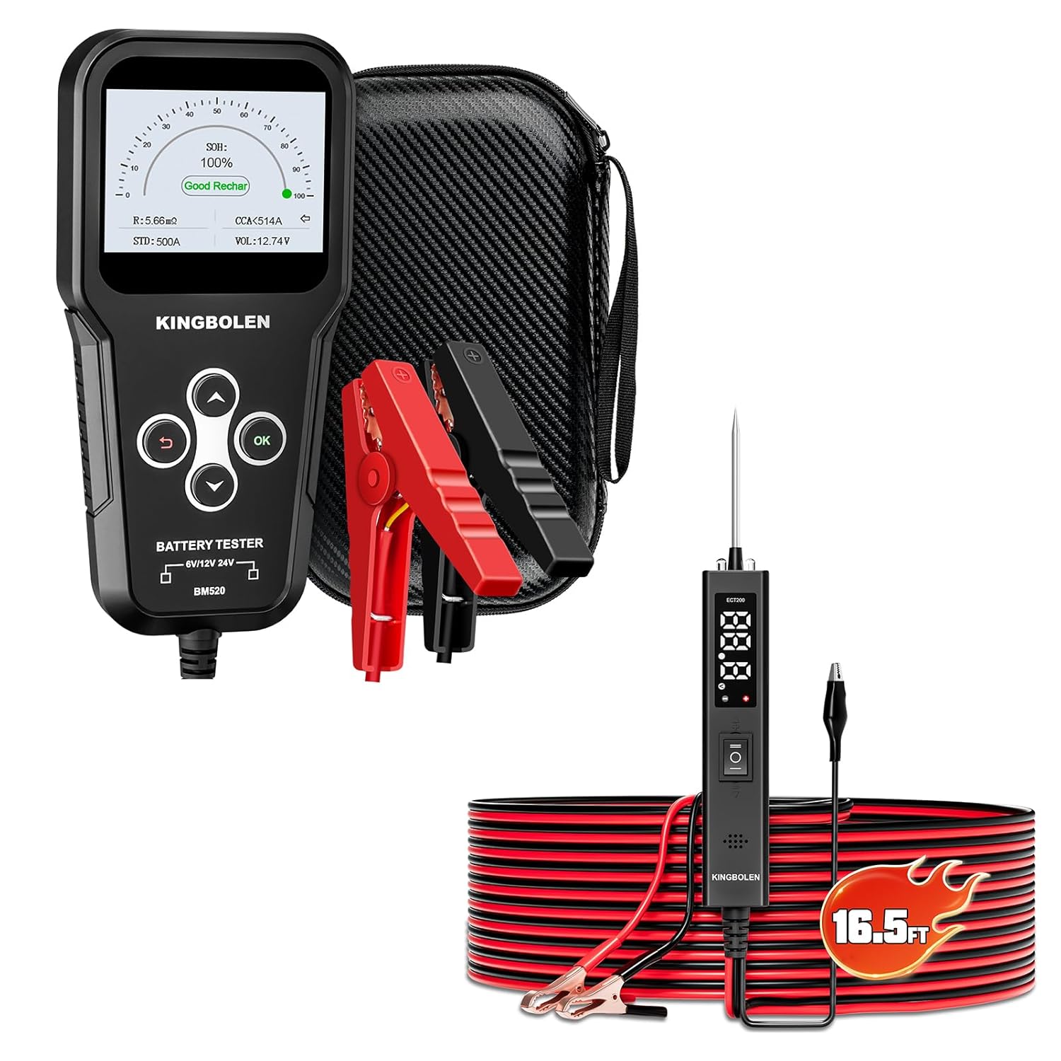 KINGBOLEN BM520 Car Battery Tester & ECT200 Automotive Electrical ...