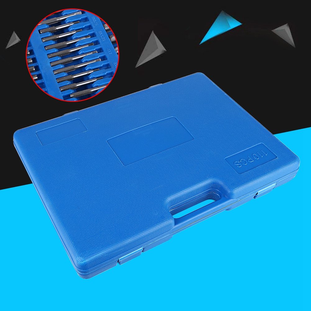 110PCS Master Tap and Die Set M2â€‘M18 Screw Nut Thread Taps Dies with ...