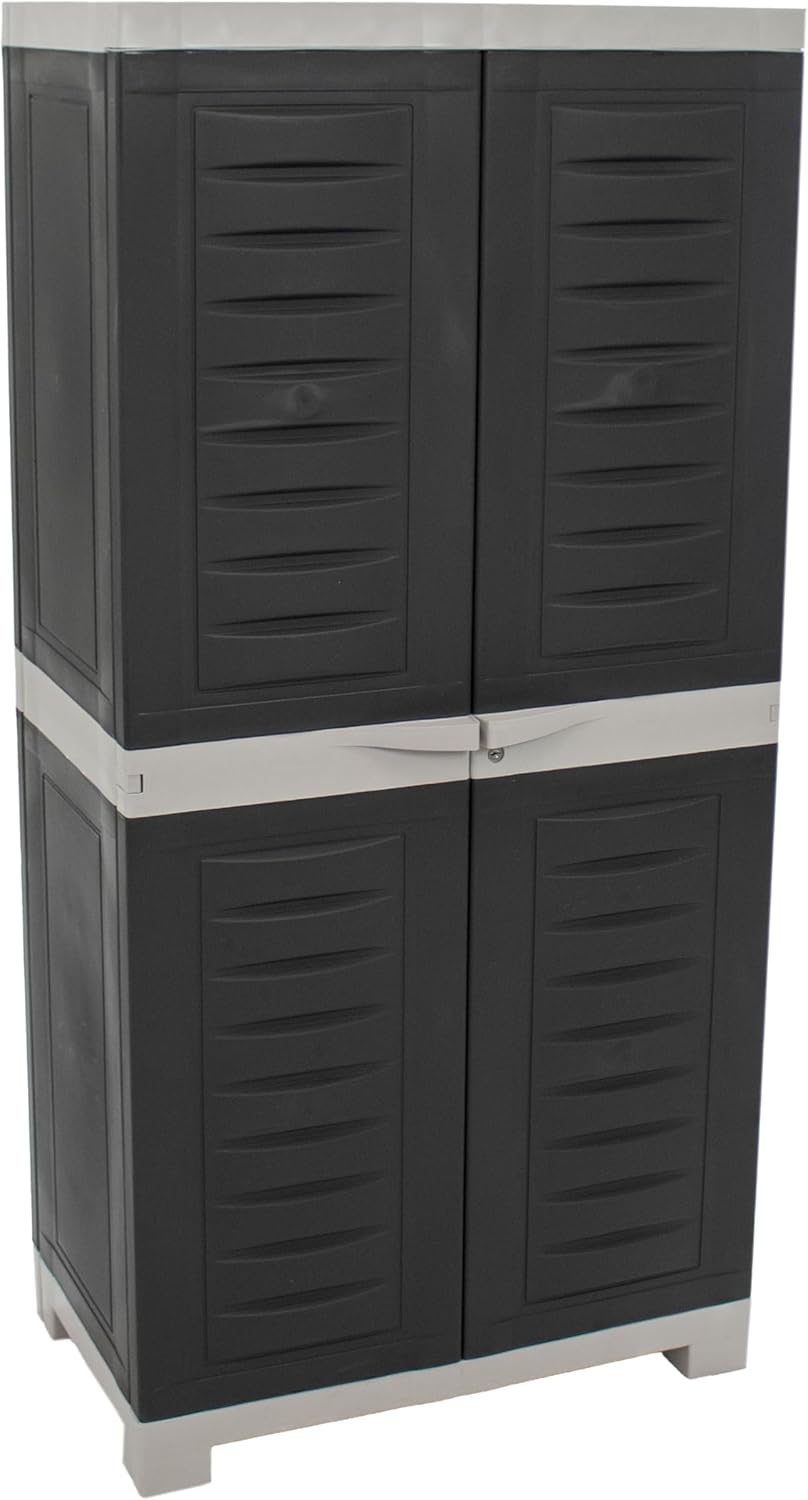 Amazon.com: Sunnydaze Lockable Storage Cabinet - Indoor or Garage ...