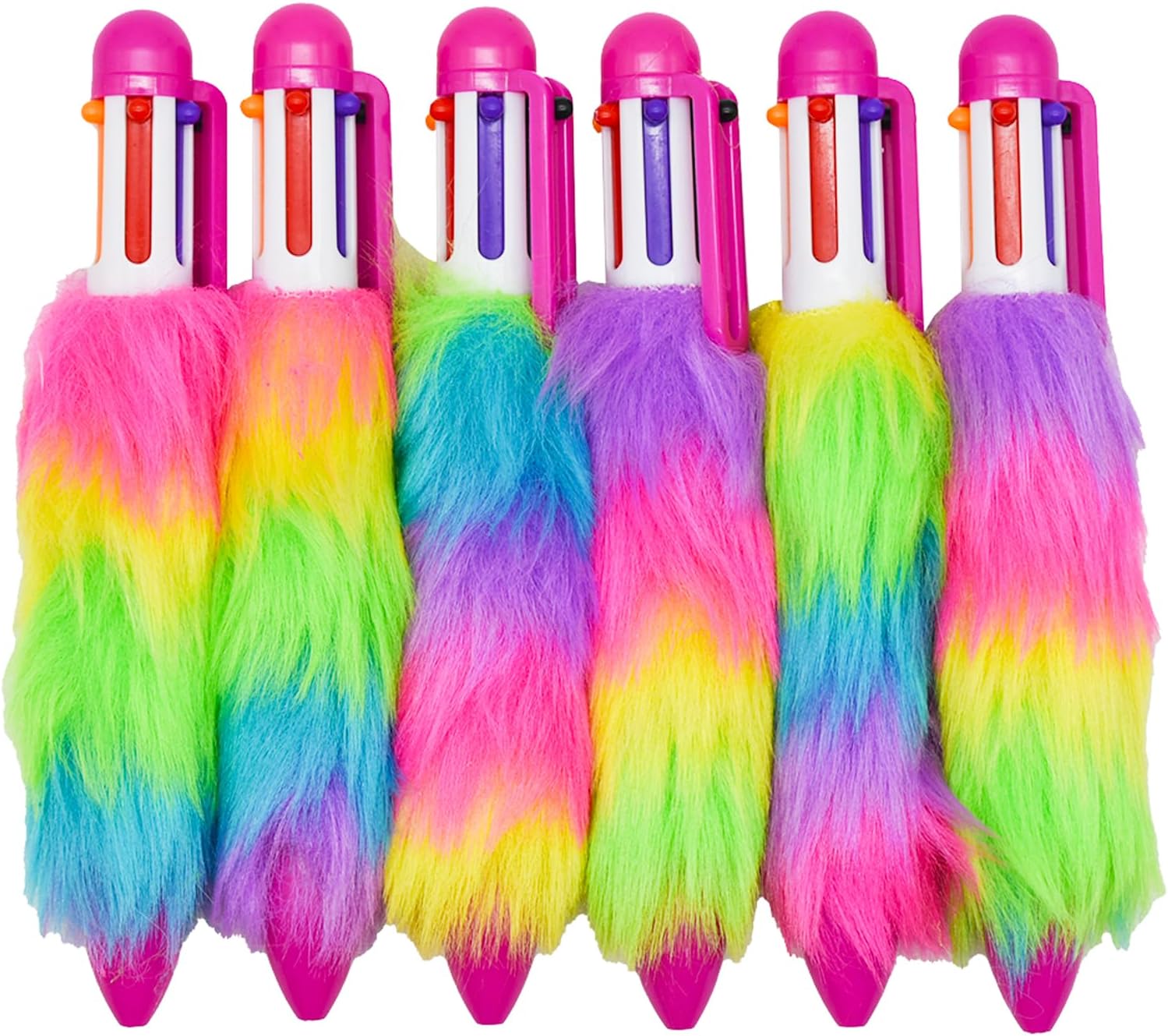 Amazon.com : Maydahui 20 Pcs 6-in-1 Multicolor Fluffy Retractable ...