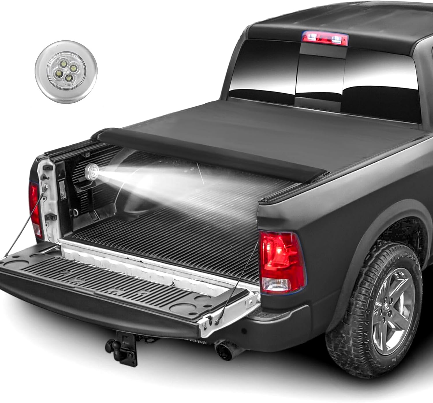 Amazon.com: 6.9Ft(82.2") Soft Roll Up Truck Bed Tonneau Cover for 2020 ...
