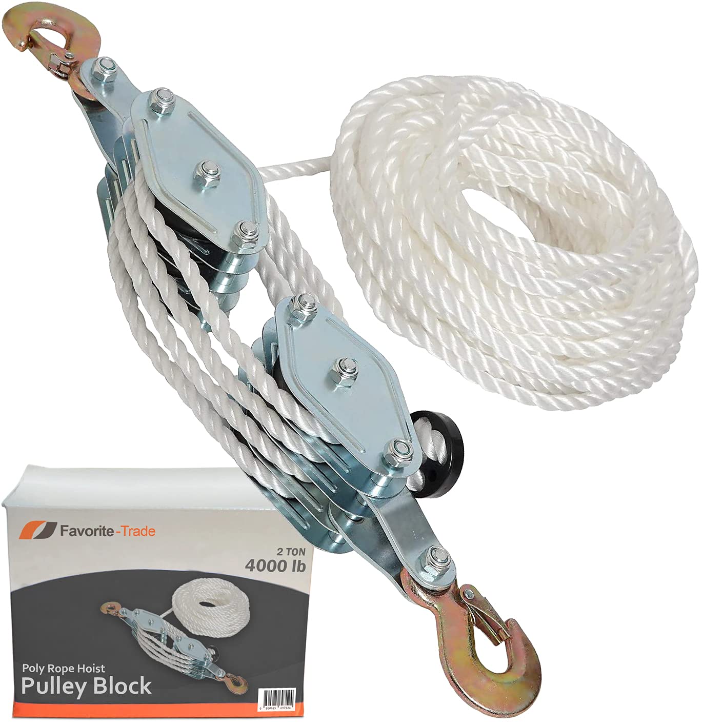 1Gorn 2 Ton Heavy Duty Rope Hoist – Durable Block and Tackle Pulley ...